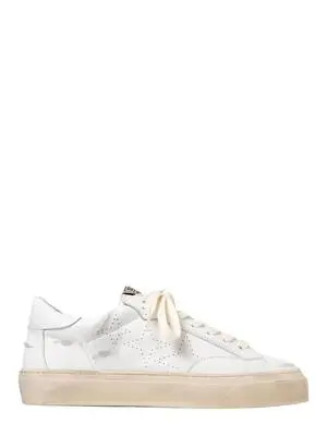DUKE + DEXTER Plus Court Distressed Sneakers White Distressed