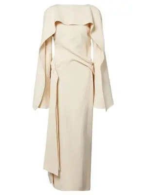 KHAITE Khaite Draped Crepe Maxi Dress