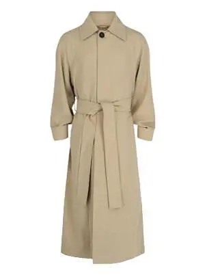 FERRAGAMO Wool Trench Coat - Nude
