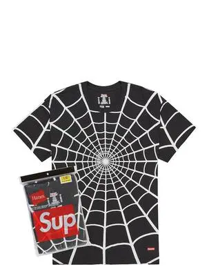 Supreme Hanes Spiderman Tagless Tee Shirts - Black