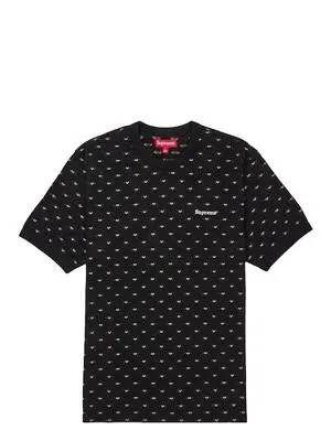 Supreme Hearts Intarsia Ringer Tee Shirt - Black