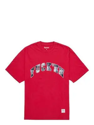 Supreme Fuck Em Plaid Short Sleeve Top - Red