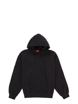 Supreme Satin Applique Hooded Sweatshirt - Black