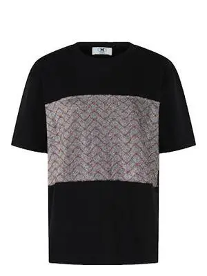 Missoni Lamé Diamond Panel T-shirt - Black/copper