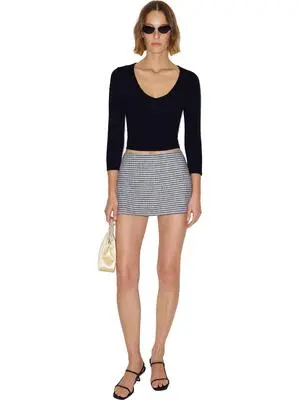 REFORMATION Reformation Penelope Linen Skort Black