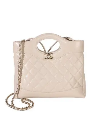 CHANEL Chanel Shiny Quilted Calfskin Mini 31 Shopping Bag