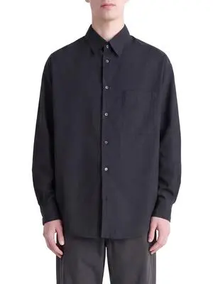 LEMAIRE Cotton And Silk Shirt - Black