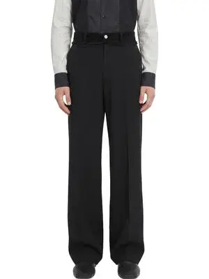 MAISON MARGIELA Virgin Wool Blend Tailored Trousers - Black
