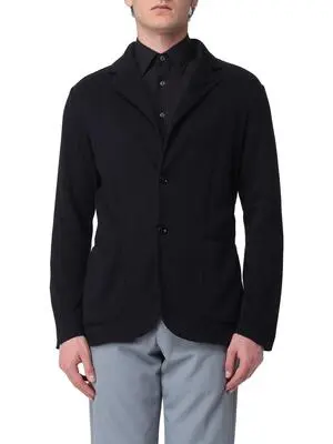LARDINI Single-breasted Knit Blazer - Black