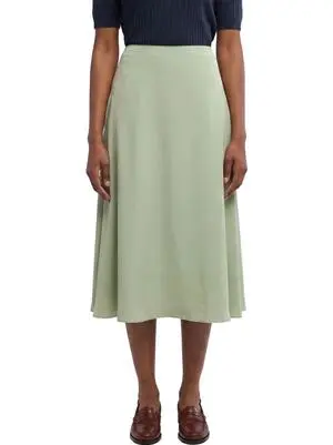 Aspesi Silk Midi Skirt - Green