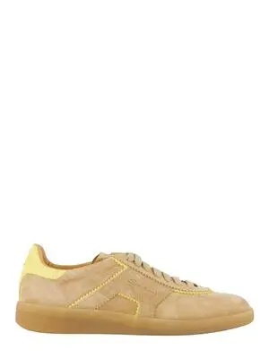 Santoni Suede Calfskin Sneakers - Brown