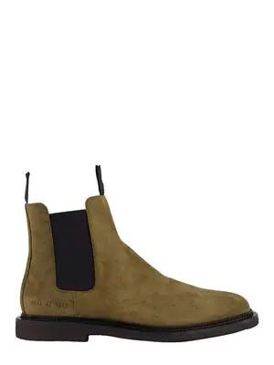 COMMON PROJECTS Suede Chelsea Boots - Olive