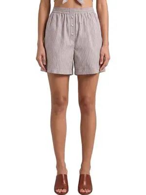 Brunello Cucinelli Striped Relaxed Fit Shorts - White