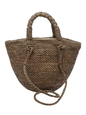 IBELIV Raffia Arona Bucket Bag - Brown
