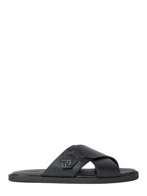 Fendi Squared Ff Slides - Black