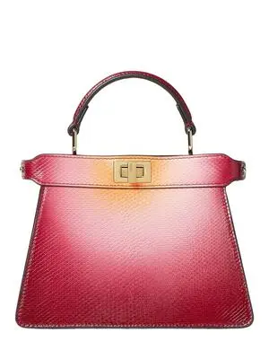 Fendi Fendi Peekaboo ISeeU Petite Karung Snake Bag Multicolour