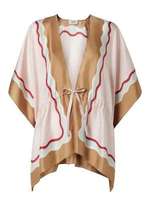 Fendi Silk Poncho - Pink