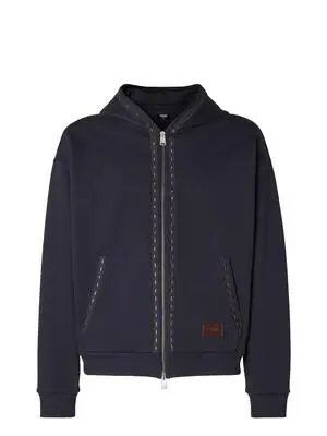 Fendi Long Sleeve Hooded Sweatshirt - Blue