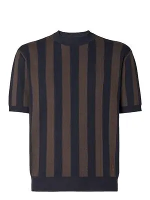 Fendi Pequin Stripe Silk & Cotton Jumper - Multicolour