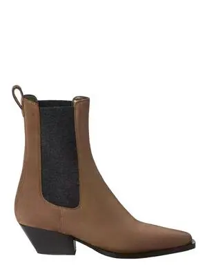 Brunello Cucinelli Brunello Cucinelli Suede Chelsea Boots With Monili Detail Neutrals