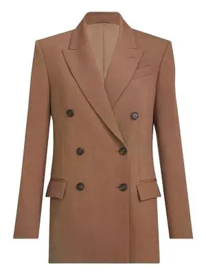 BRUNELLO CUCINELLI Brunello Cucinelli Virgin Wool And Viscose Tricotine Blazer With Monili