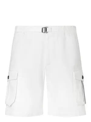 Sease Straight-leg Cotton-twill Cargo Shorts - White
