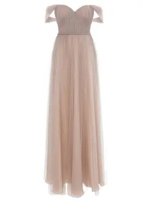 ACOB À PORTER Monica Long Tulle Dress - Grey