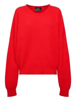 SVETA MILANO Lilith Cashmere Wool Blend Sweater - Red