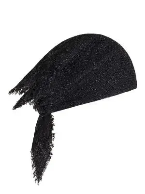 SIBI HATS Masha Shiny Tweed Bandana - Black