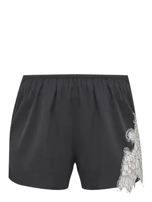 AVENUE 8 Lace Detailed Mini Shorts - Black