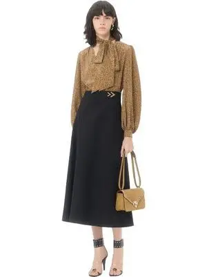 Valentino Garavani Crepe Couture Midi Skirt - Black