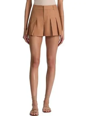 ALICE + OLIVIA Alice + Olivia Blaire Pleated Linen Wide Leg Trouser