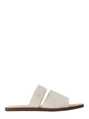 Brunello Cucinelli Suede Slides - Neutrals