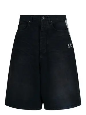 Balenciaga Denim Piping Shorts - Black
