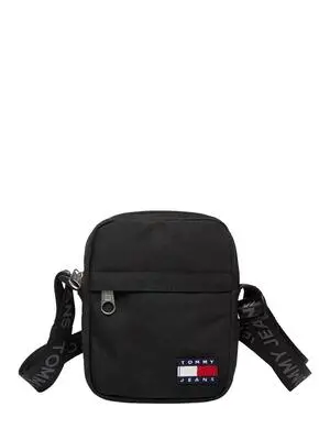 Tommy Hilfiger Logo Print Messenger Bag - Black