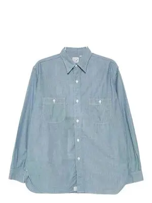 ORSLOW Striped Chest Pockets Shirt - Blue