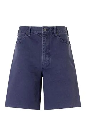NILI LOTAN Russel Frayed Denim Shorts - Blue