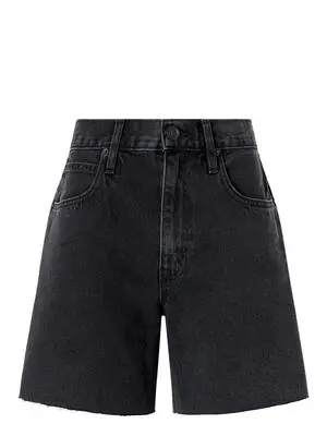 SLVRLAKE Sienna Frayed Denim Shorts - Black