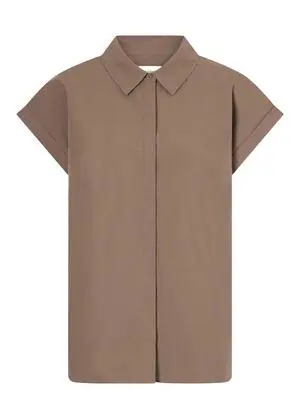 Matteau Organic Cotton Poplin Shirt - Brown