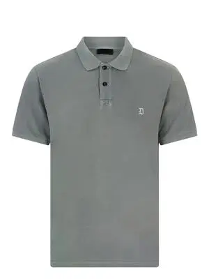 DONDUP Logo-embroidered Polo Shirt - Grey