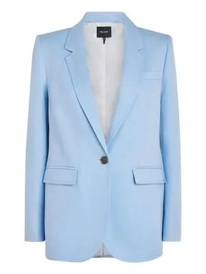ME+EM Sharp Shoulder Blazer - Blue
