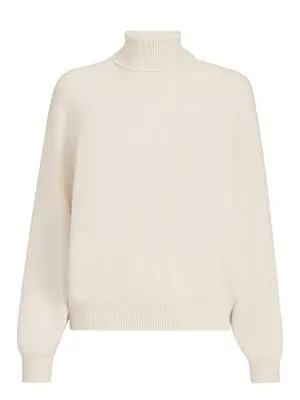 Brunello Cucinelli Cashmere Rollneck Sweater - White