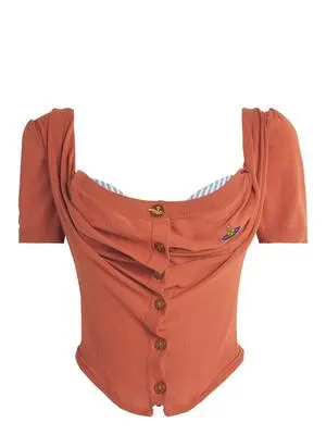 VIVIENNE WESTWOOD Corset Panel Bea Cardigan - Orange