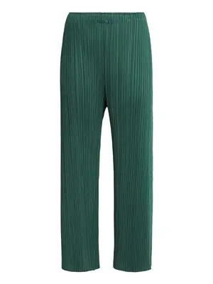 Issey Miyake Cropped Wide-leg Trousers - Green