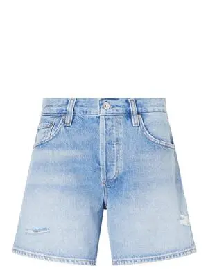 Citizens Of Humanity Billie Distressed Organic Denim Shorts - Blue