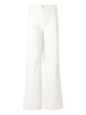 NILI LOTAN Nili Lotan Florence High-Rise Distressed Flare Jeans Cream