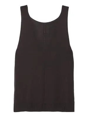 JOSEPH Knitted Silk Tank - Brown