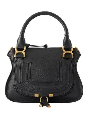 Chloé Marcie Textured-leather Tote Bag - Black
