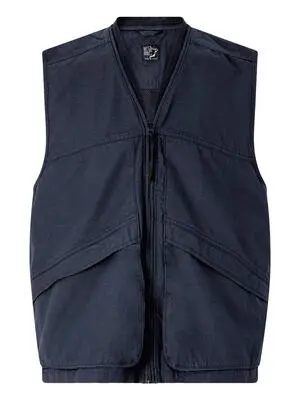 ORSLOW Utility Cotton Vest - Blue