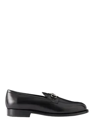 MORJAS The Horsebit Leather Loafers - Black